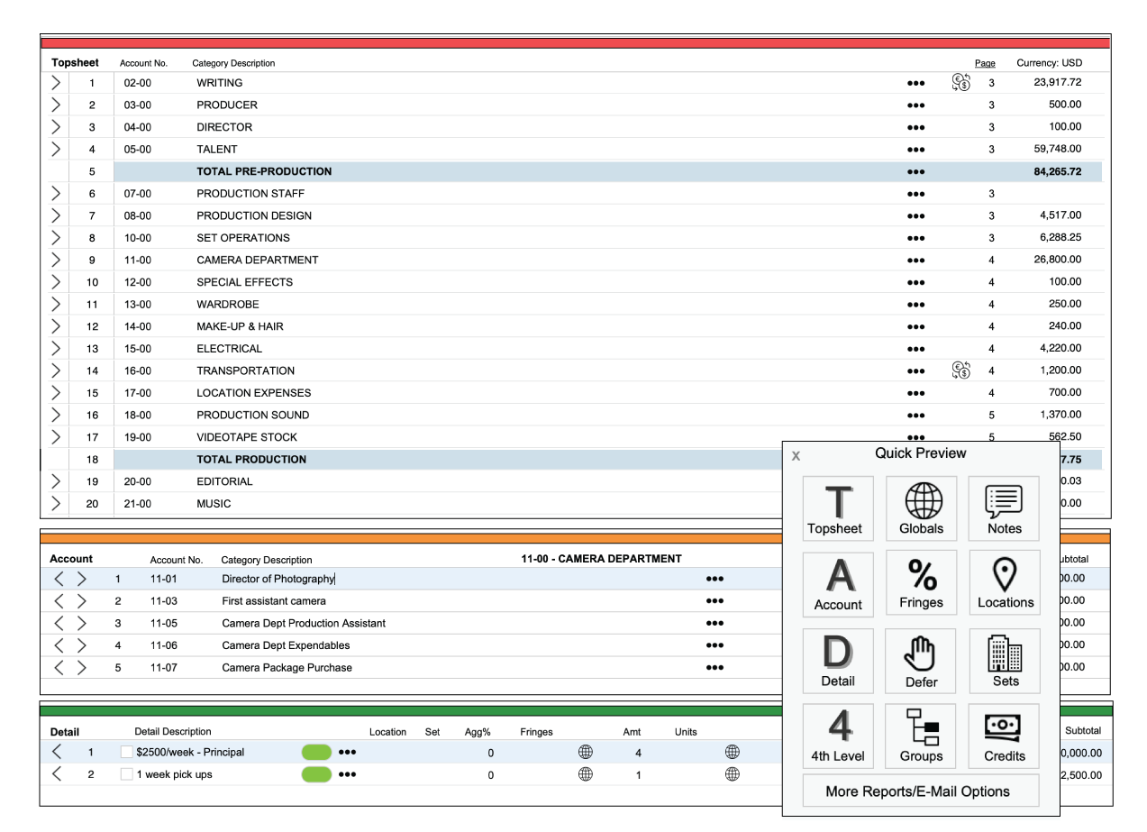 Gorilla Budgeting Features - Jungle Software