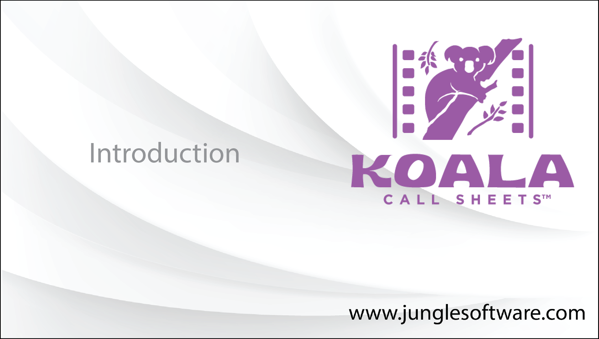 Training Videos - KOALA CALL SHEETS - Jungle Software